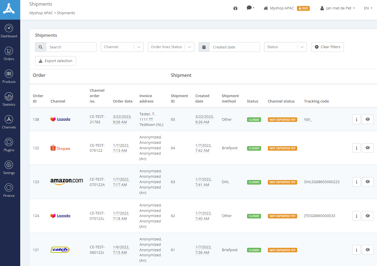 ChannelEngine: shipments – ChannelEngine Help Center