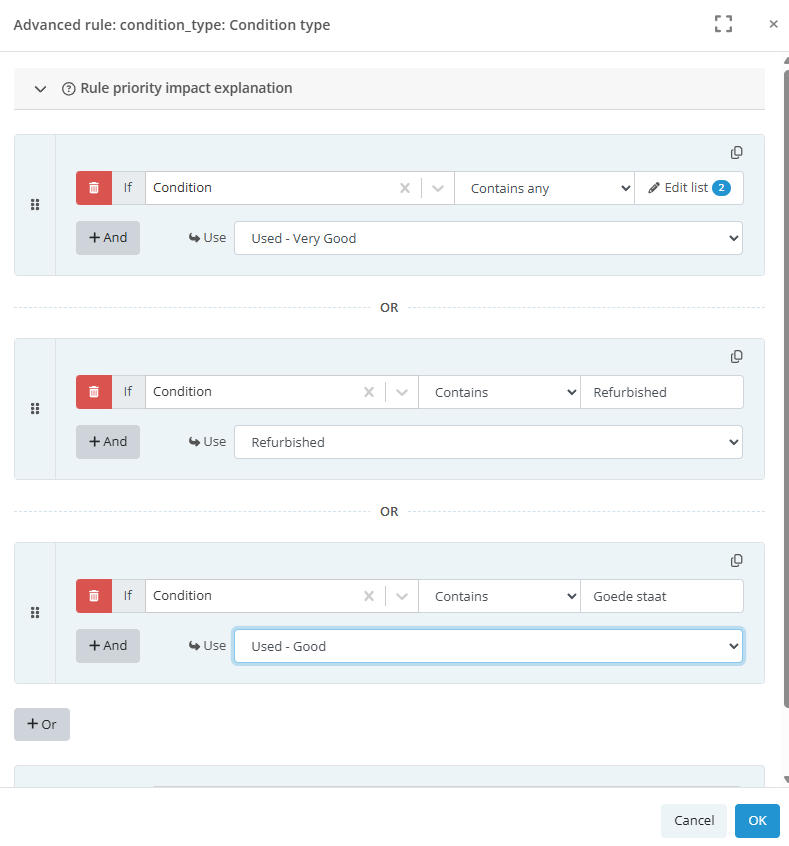 Amazon: condition mappings – ChannelEngine Help Center