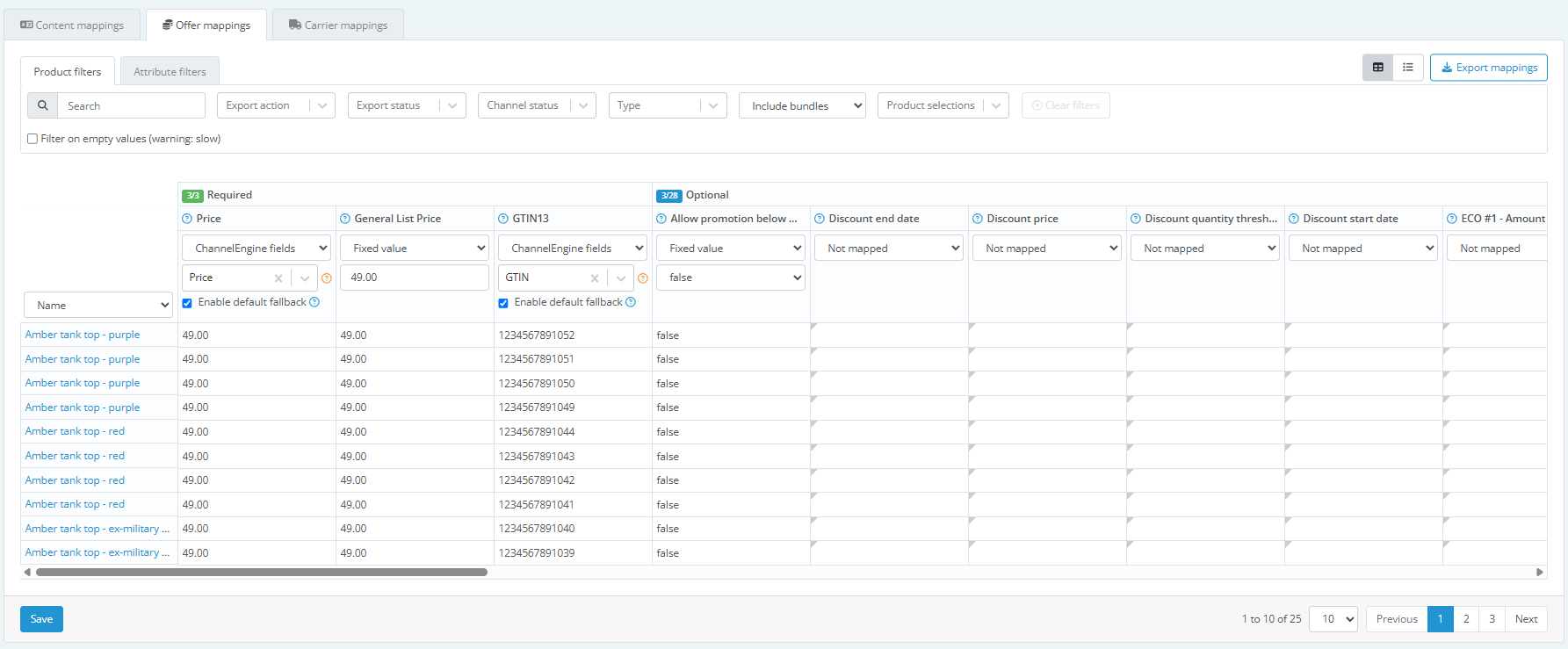 ChannelEngine: offer mappings – ChannelEngine Help Center