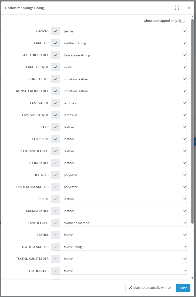 ChannelEngine: content mappings – ChannelEngine Help Center