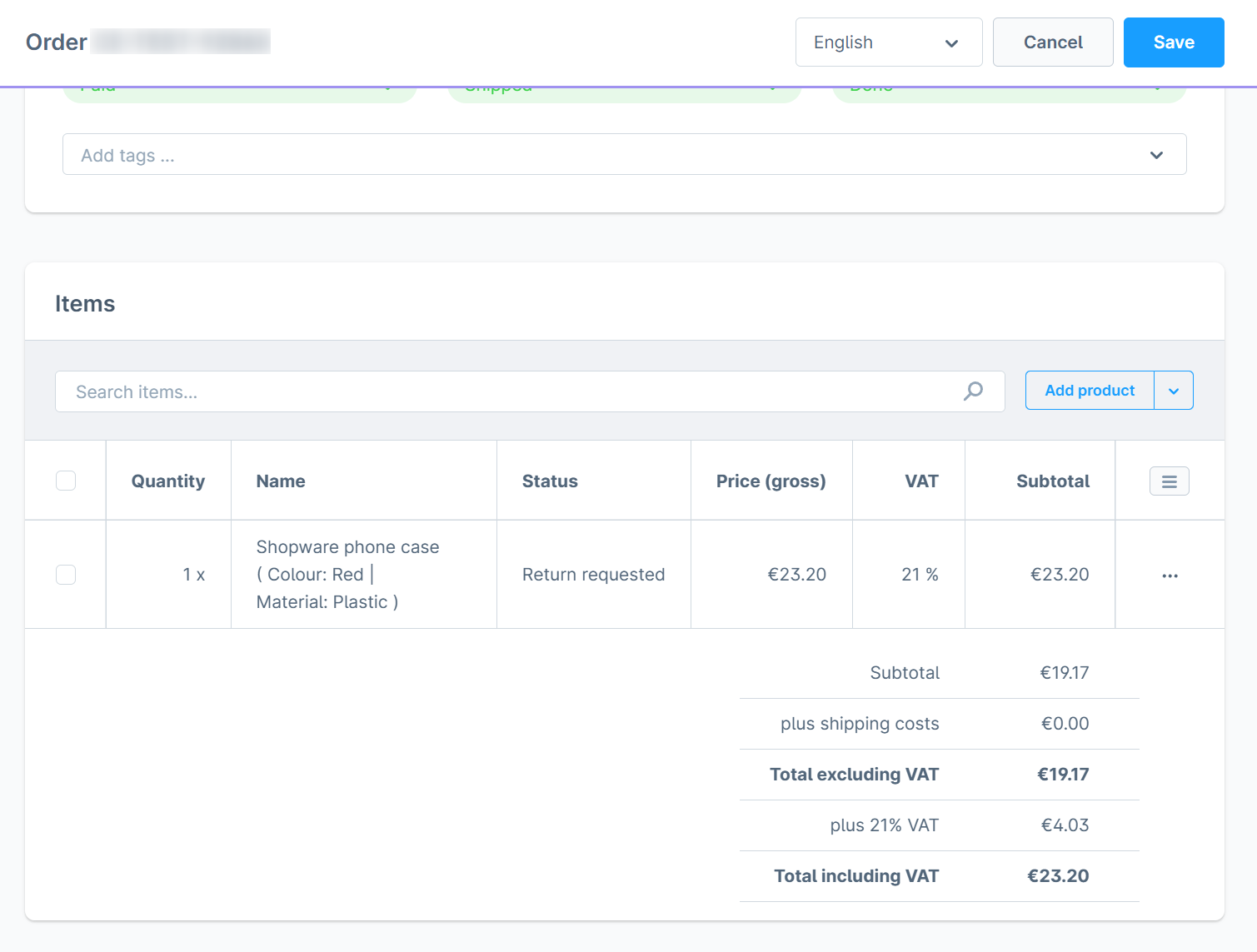 Shopware 6: returns – ChannelEngine Help Center