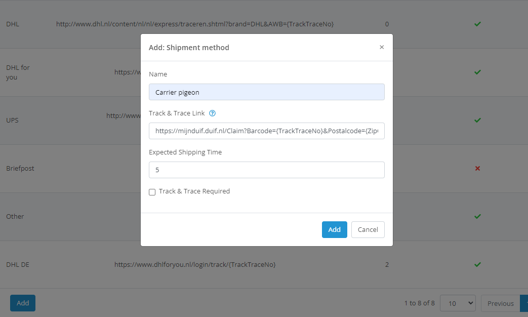 ChannelEngine: shipment methods – ChannelEngine Help Center